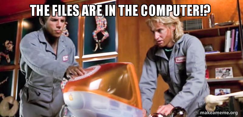 The Files are in the Computer! | Sheds of HOPE