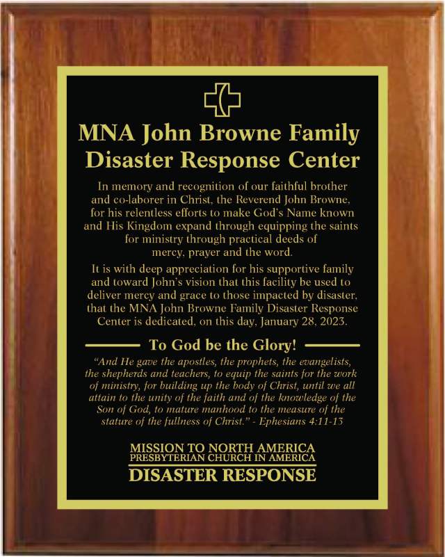 Dedicating the MNA John Browne Family Disaster Response Center | Sheds ...